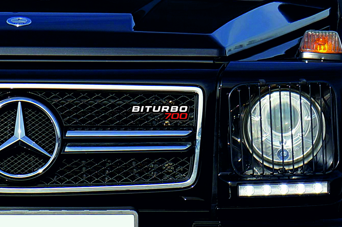 Mercedes G-Class Radiator grille emblem with BiTurbo G700 logo – decoinfabric