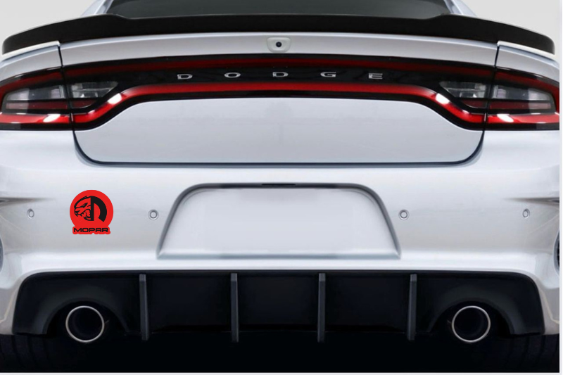 Dodge tailgate trunk rear emblem with Mopar Hellcat logo (Type 2 ...