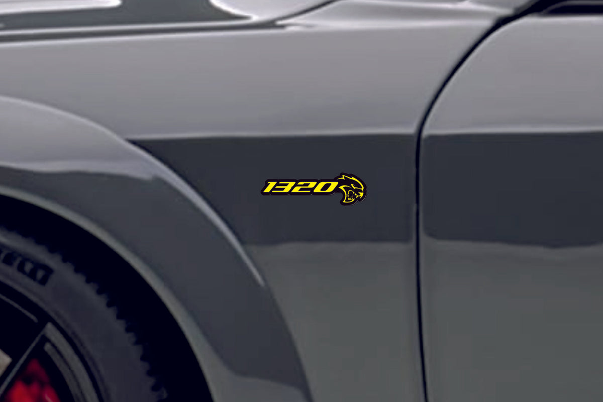 DODGE emblem for fenders with 1320 Hellcat logo – decoinfabric