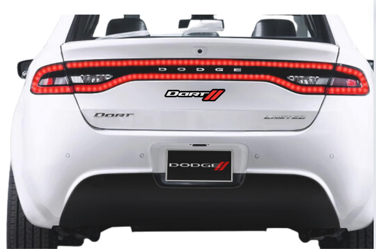 Dodge tailgate trunk rear emblem with Dart + Dodge logo – decoinfabric