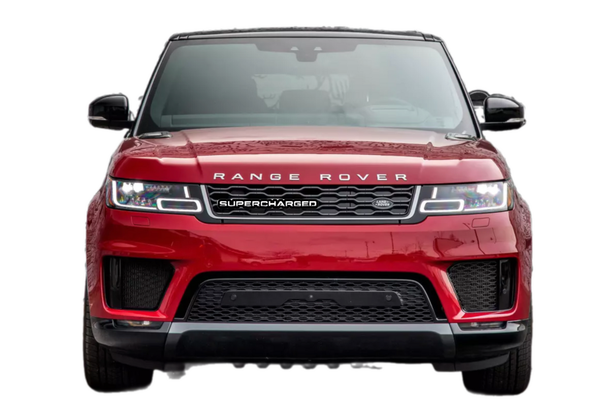 Range Rover Emblem & Badge Set - Grille and Tailgate Supercharged logo ...
