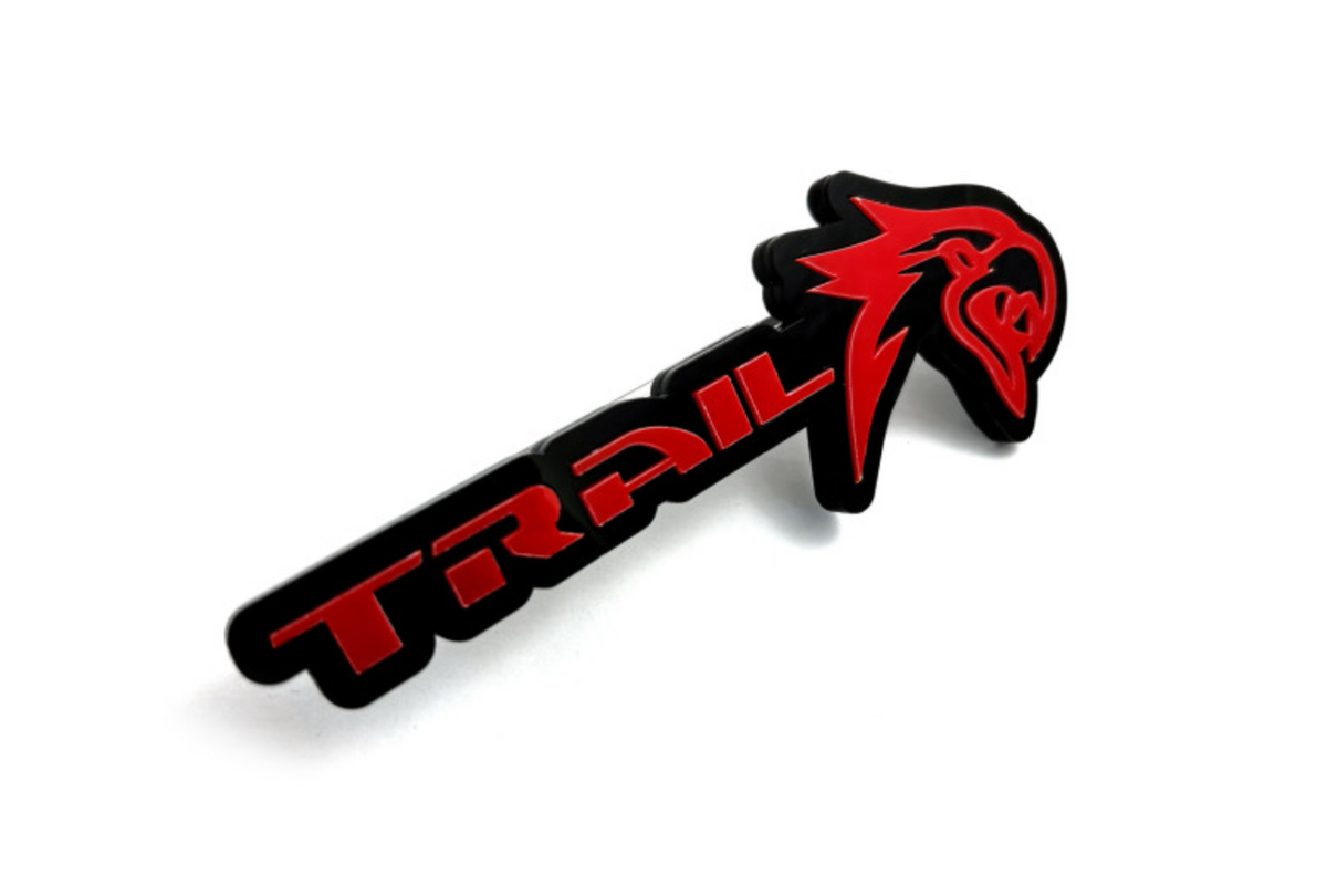 JEEP Radiator grille emblem with Trail + Hawk logo – decoinfabric