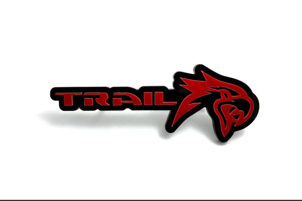 Jeep tailgate trunk rear emblem with Trail + Hawk logo – decoinfabric