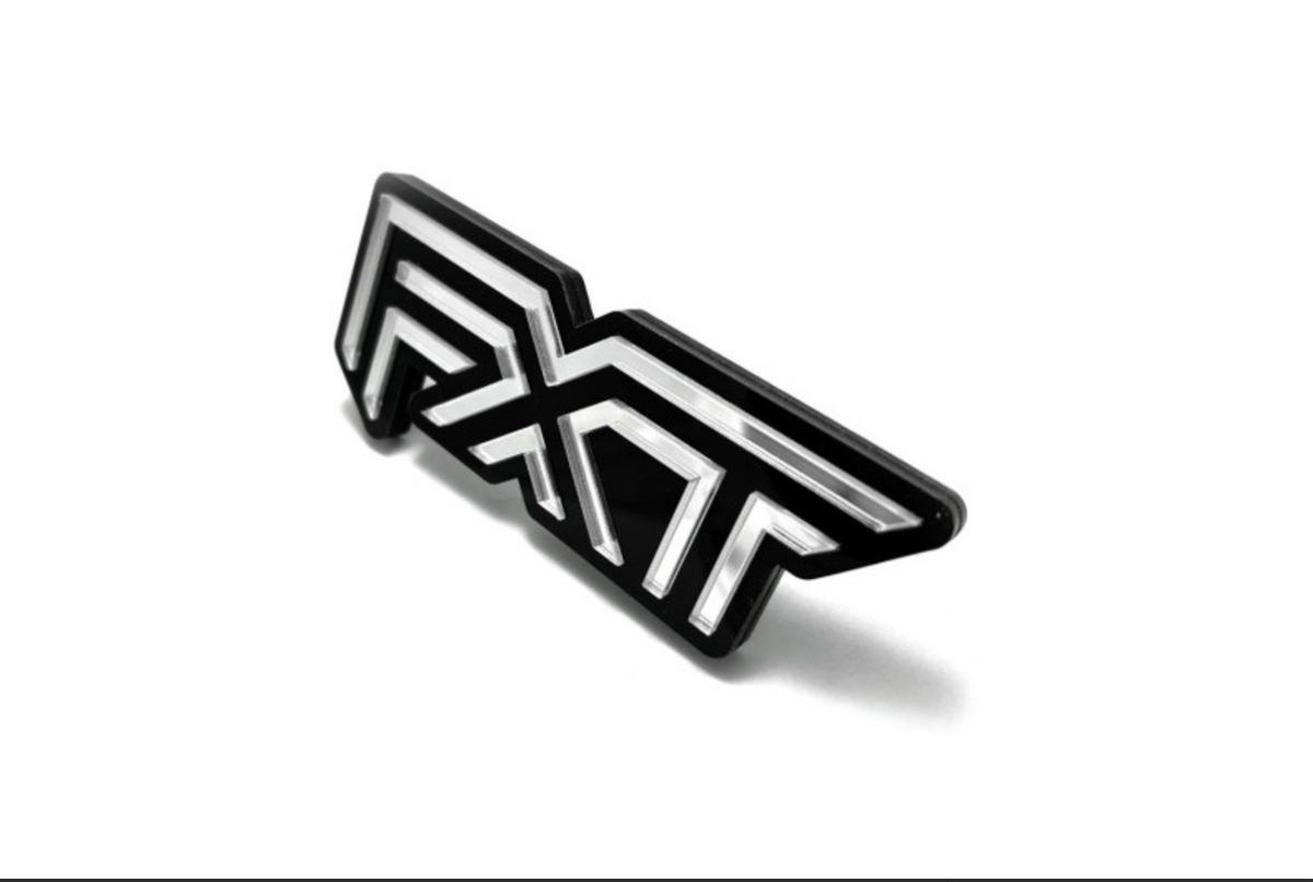 Radiator grille emblem with FXT logo – decoinfabric