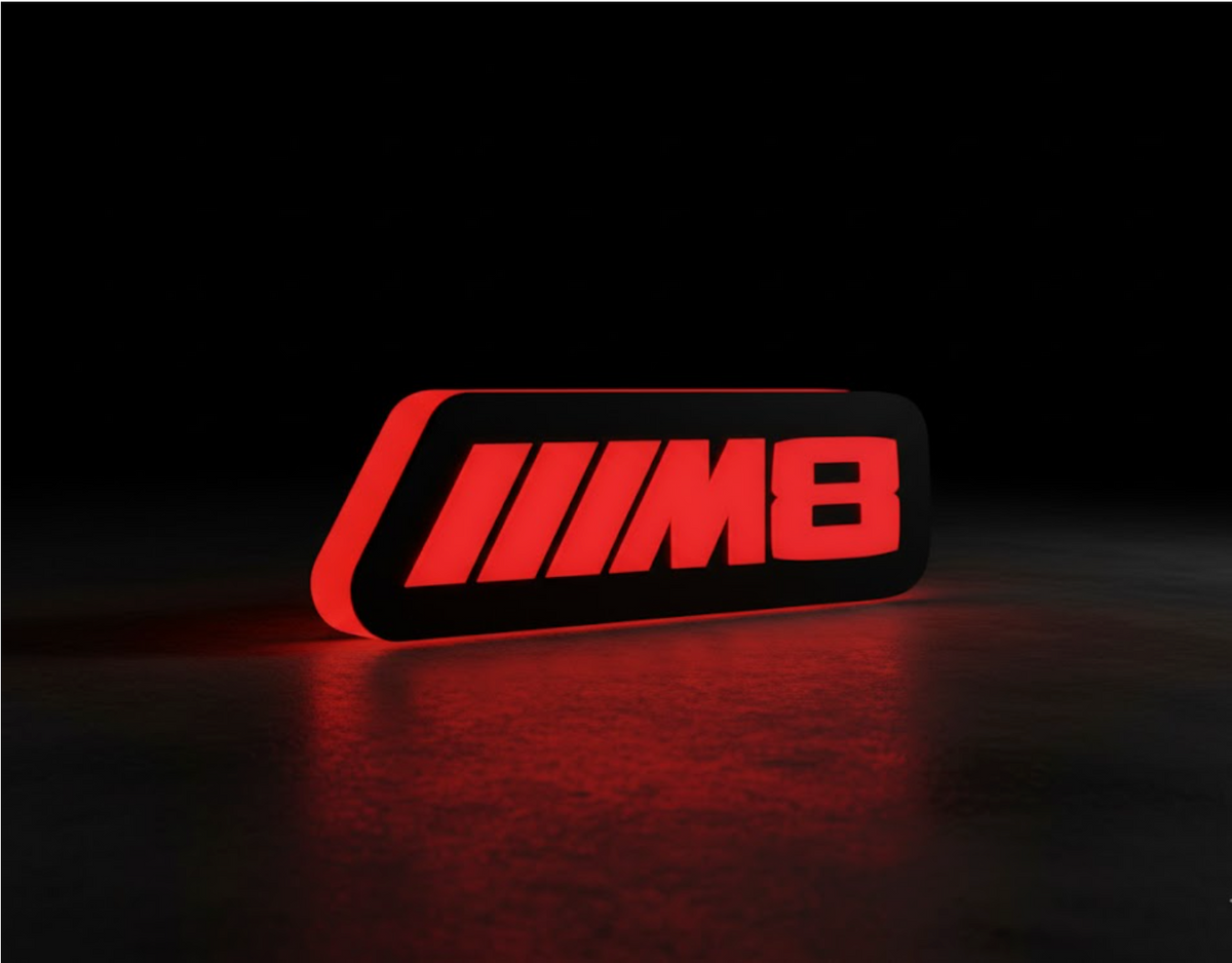 BMW Illuminated LED Radiator Grille Emblems and Badges with ///M8 (typ ...