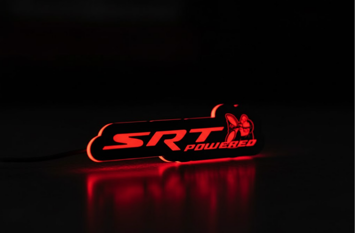 Dodge Illuminated LED Radiator Grille Emblems and Badges with SRT Powe ...