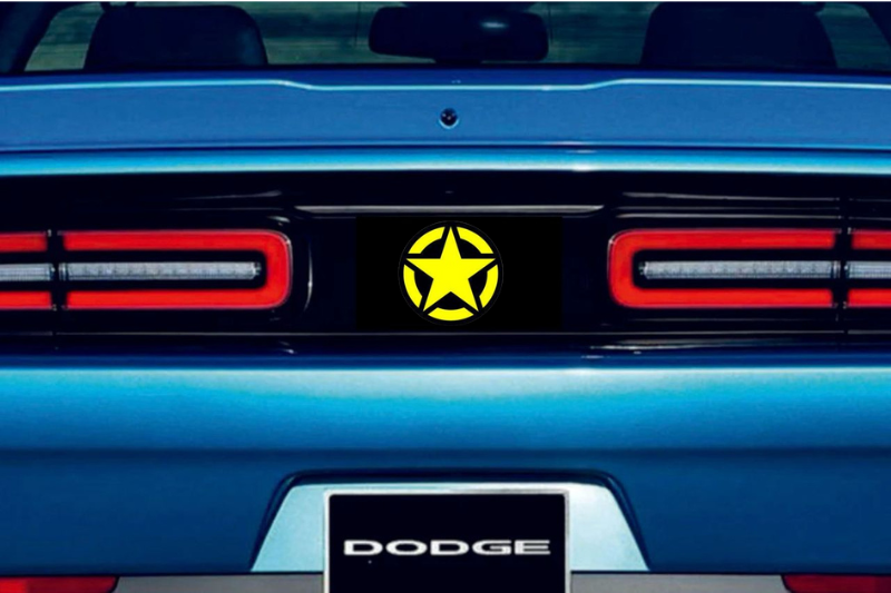 Dodge Challenger trunk rear emblem between tail lights with Star US Ar ...