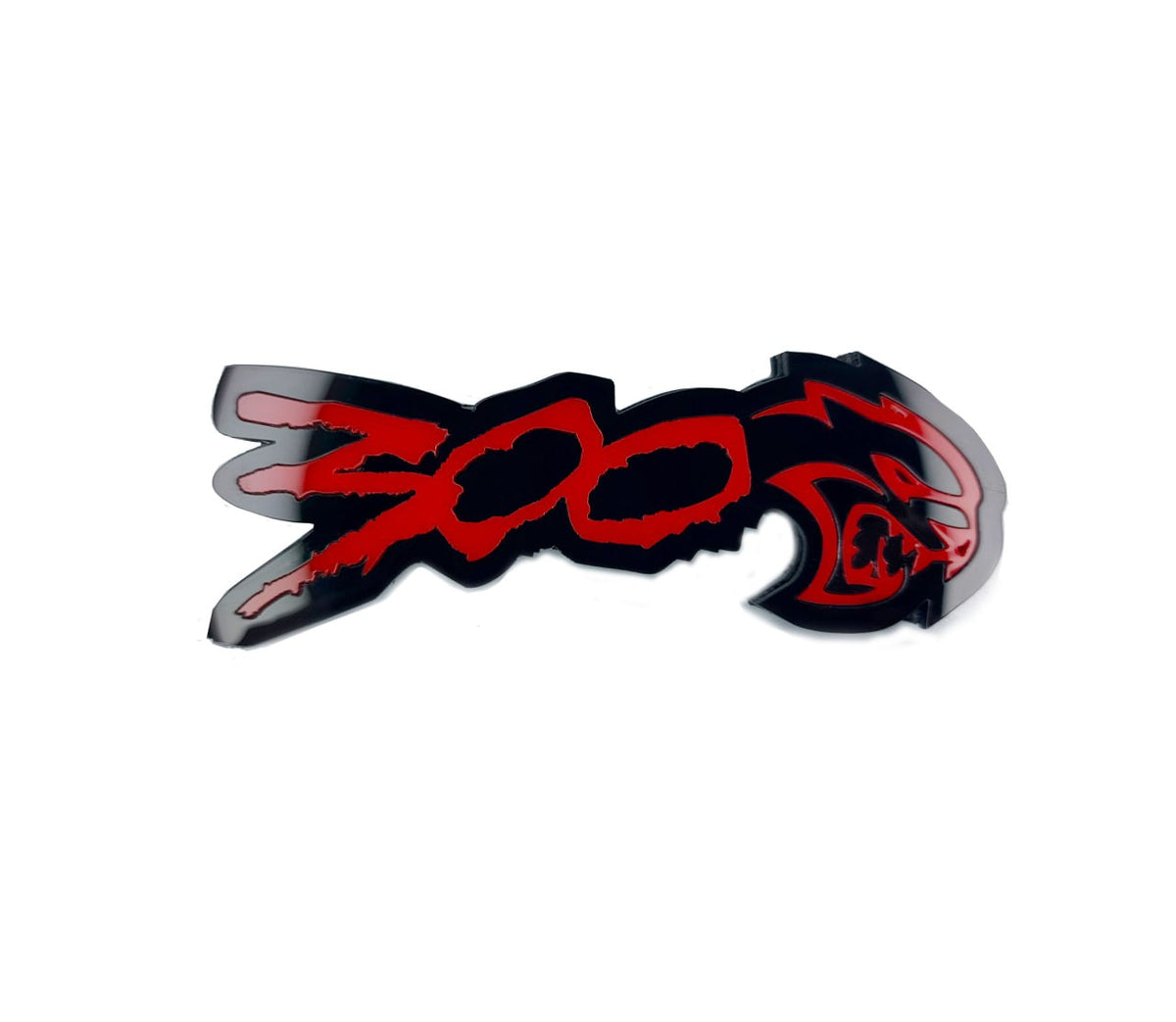 Chrysler 300C II radiator grille emblem with 300 + Hellcat logo (type 2 ...