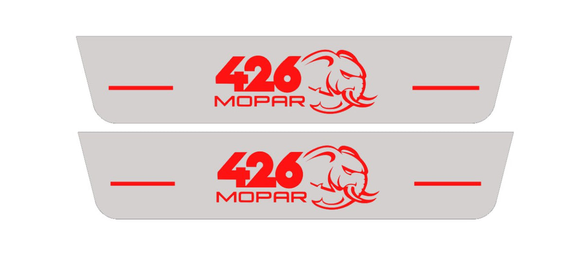Dodge Charger 2023+ Door Sill Led Plate With 426 Mopar Hellephant Logo ...