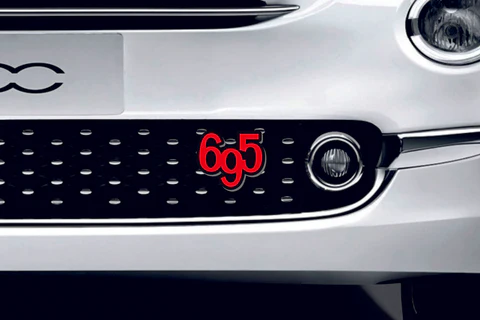 Fiat Radiator grille emblem with 695 logo – decoinfabric