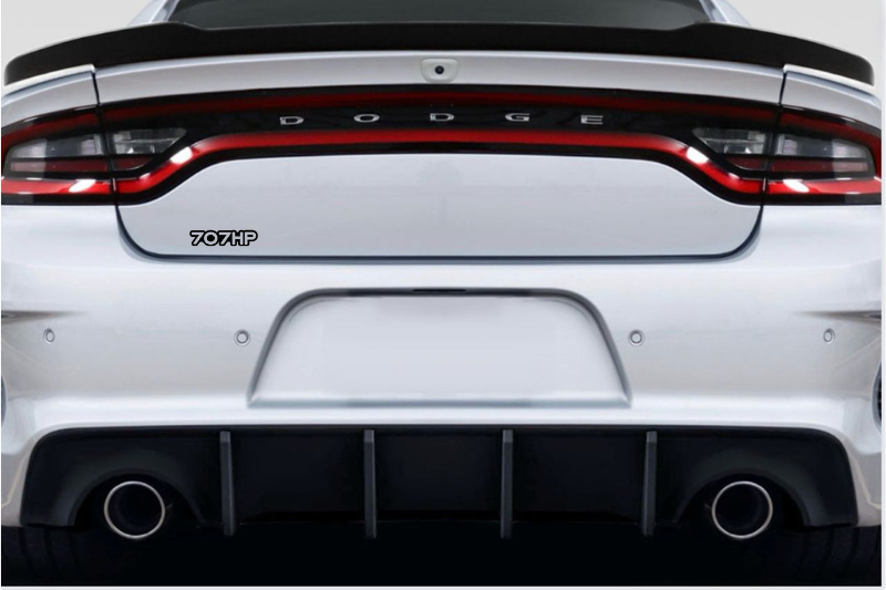 Dodge Emblem & Badge Set - Grille and Tailgate 707HP logo | decoinfabric