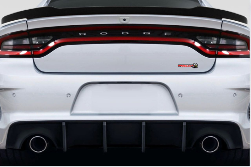 Dodge tailgate trunk rear emblem with Widebody Scatpack logo – decoinfabric