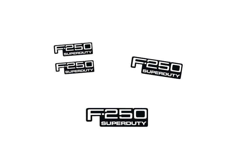Ford F250 Emblem & Badges set with F250 Super Duty logo – decoinfabric