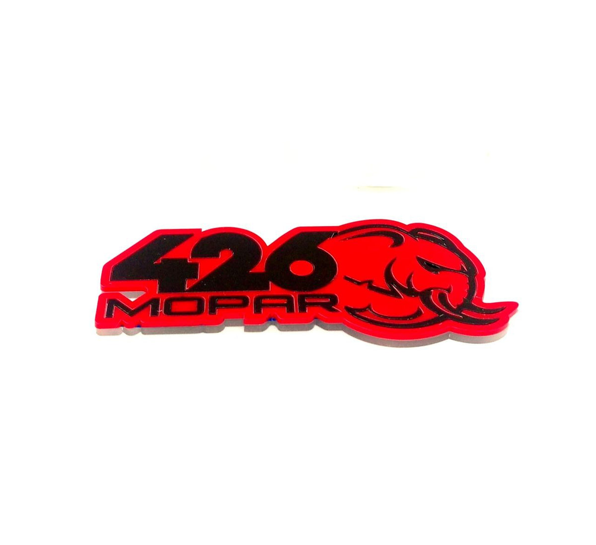 DODGE Radiator grille emblem with 426 Mopar Hellephant logo | decoinfabric