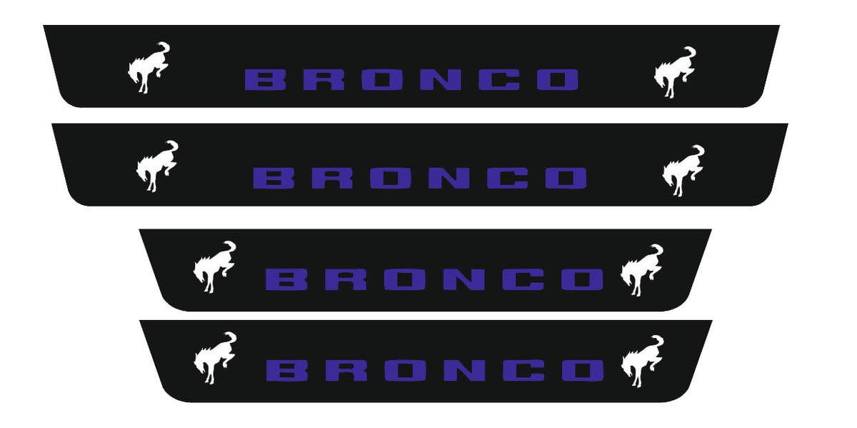 Ford Bronco Door Sill Led Plate With Bronco logo (type 2) – decoinfabric