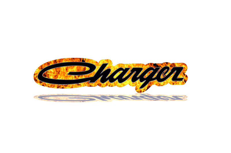 Dodge Charger tailgate trunk rear emblem with Charger Fire logo ...