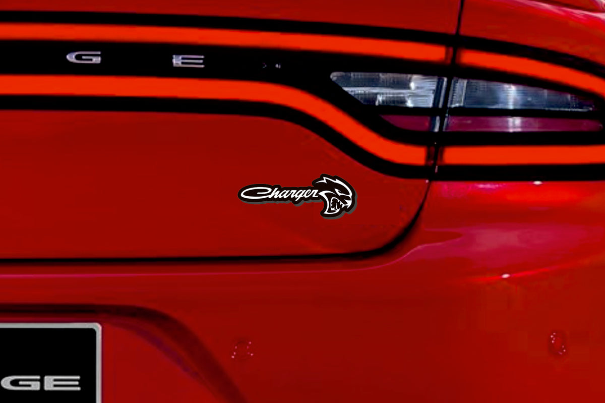 Dodge Emblem & Badge Set - Grille and Tailgate Charger + Hellcat logo ...