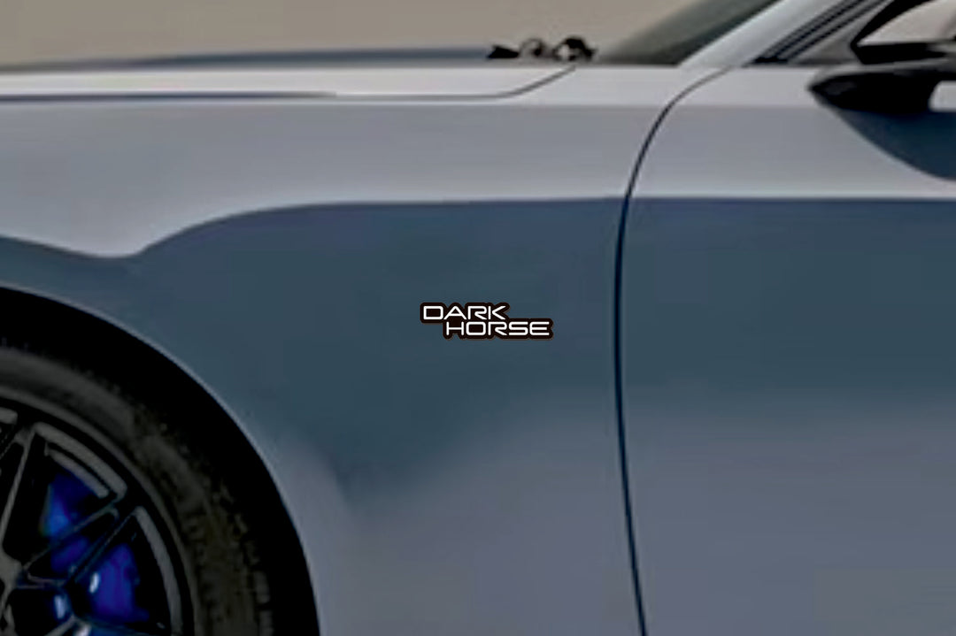 Ford Mustang Emblem & Badges set with Mustang Dark Horse logo (Type 2 ...