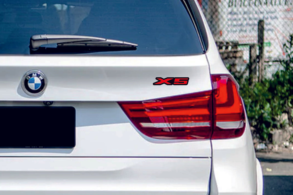 BMW X5 tailgate trunk rear emblem with X5 logo – decoinfabric
