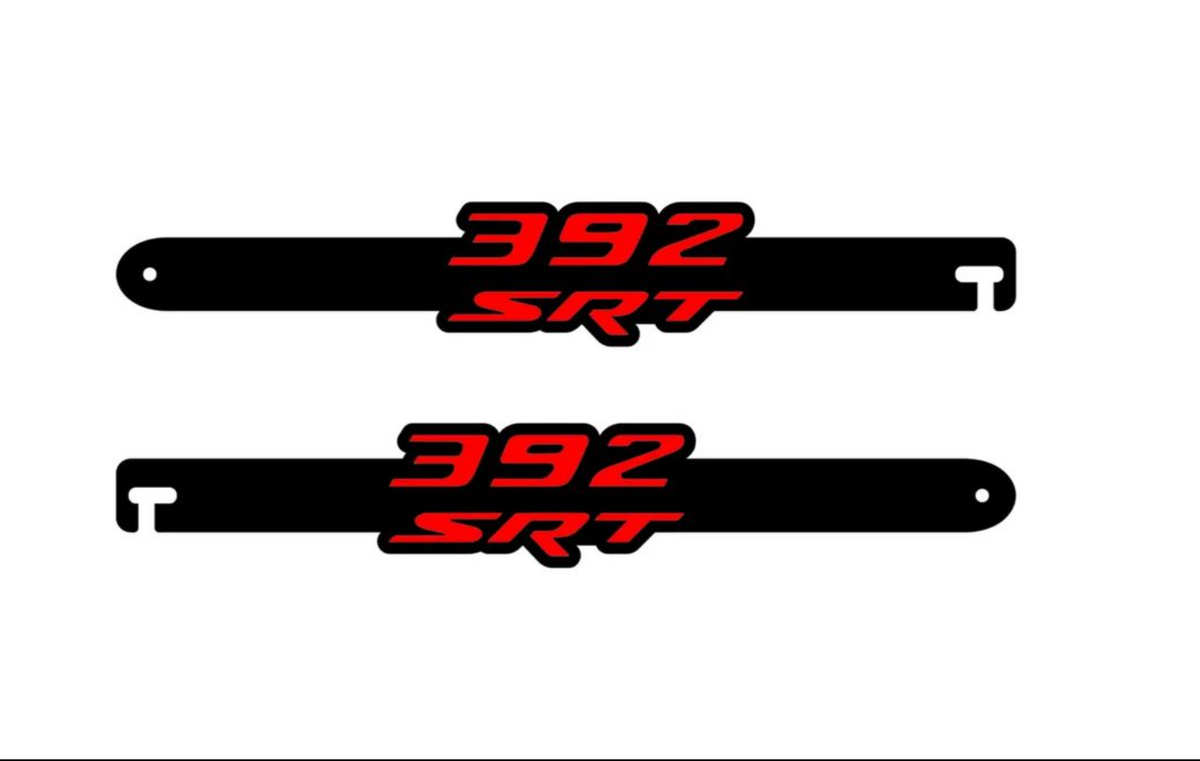 Car Show Stainless Steel Door Props with 392 srt logo | decoinfabric