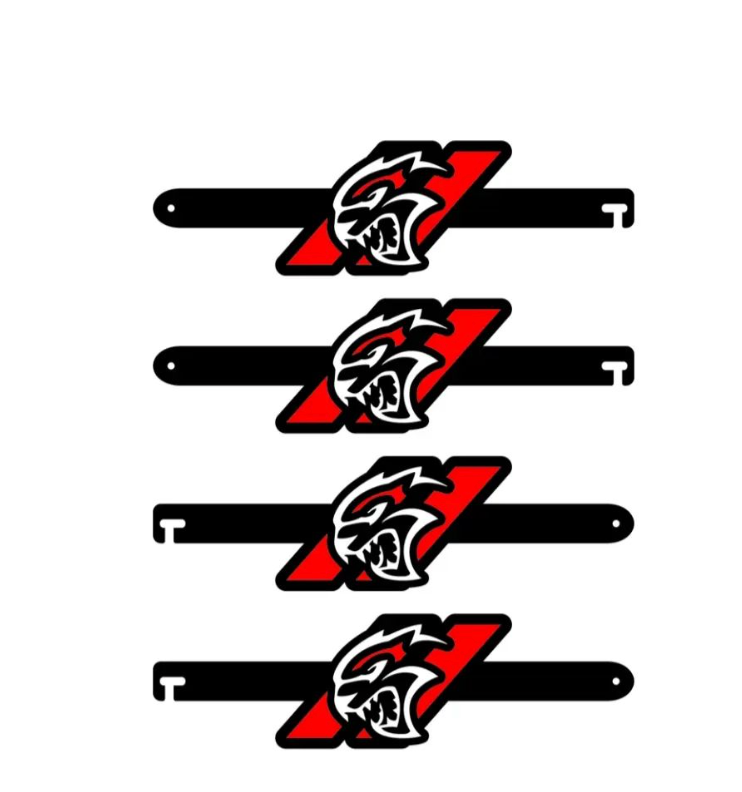 Car Show Stainless Steel Door Props with Hellcat and Dodge logo ...