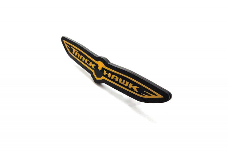 Jeep tailgate trunk rear emblem with Trackhawk logo (type 2) | decoinfabric