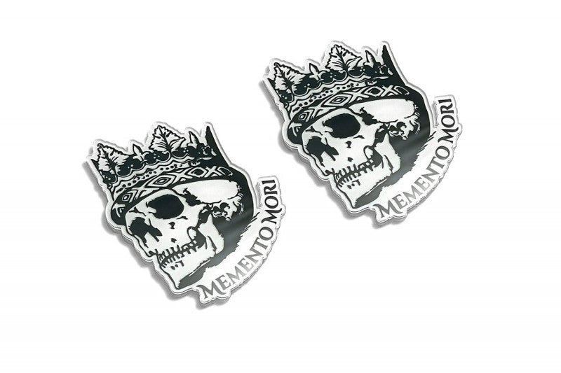 Car emblem badge for fenders with Memento Mori logo |... – decoinfabric