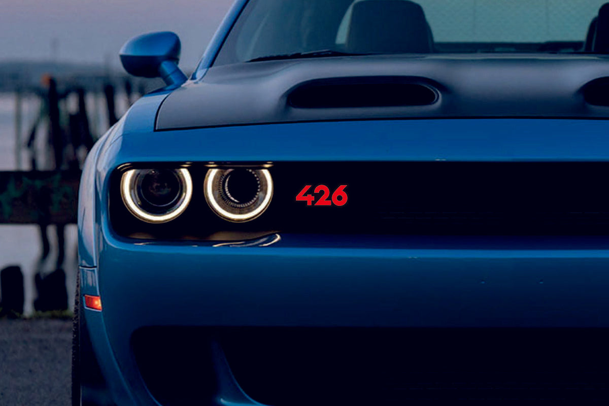 DODGE Radiator grille emblem with 426 logo – decoinfabric