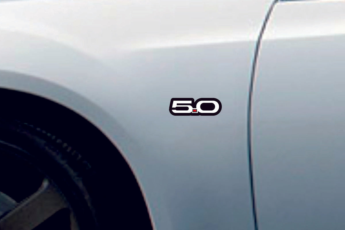 Ford Mustang emblem for fenders with 5.0 logo – decoinfabric