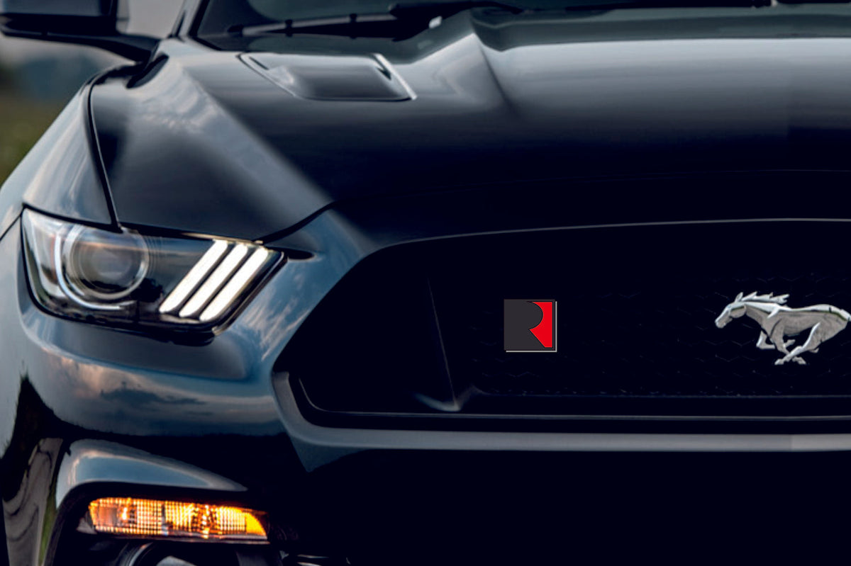 Ford Radiator grille emblem with Roush logo (Type 2) – decoinfabric