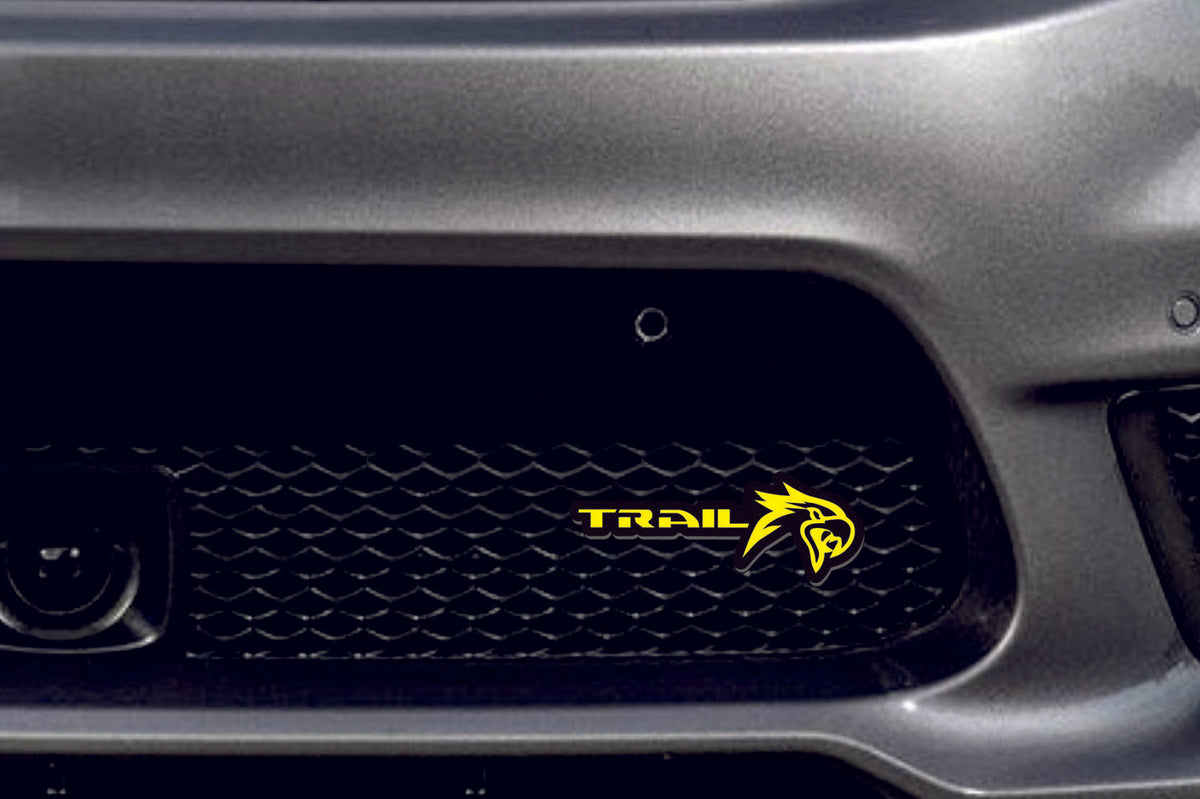 JEEP Radiator grille emblem with Trail + Hawk logo | decoinfabric
