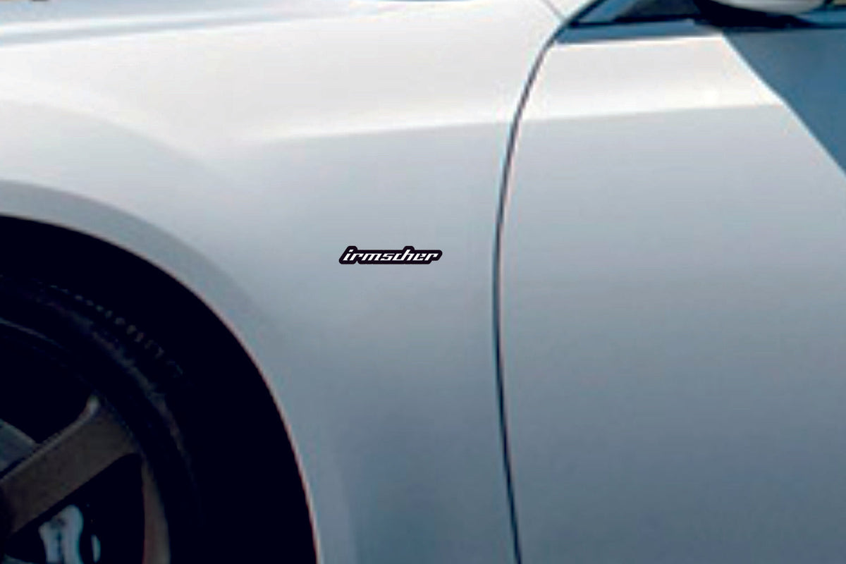 Opel emblem badge for fenders with Irmscher logo – decoinfabric