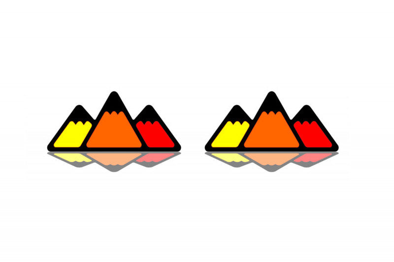 Toyota Emblem & Badges set with Tricolor logo (Type 2) – decoinfabric