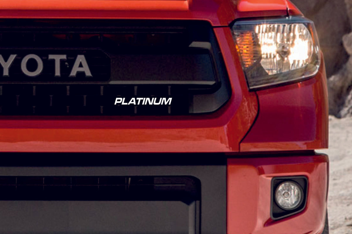Toyota Radiator grille emblem with Platinum logo – decoinfabric