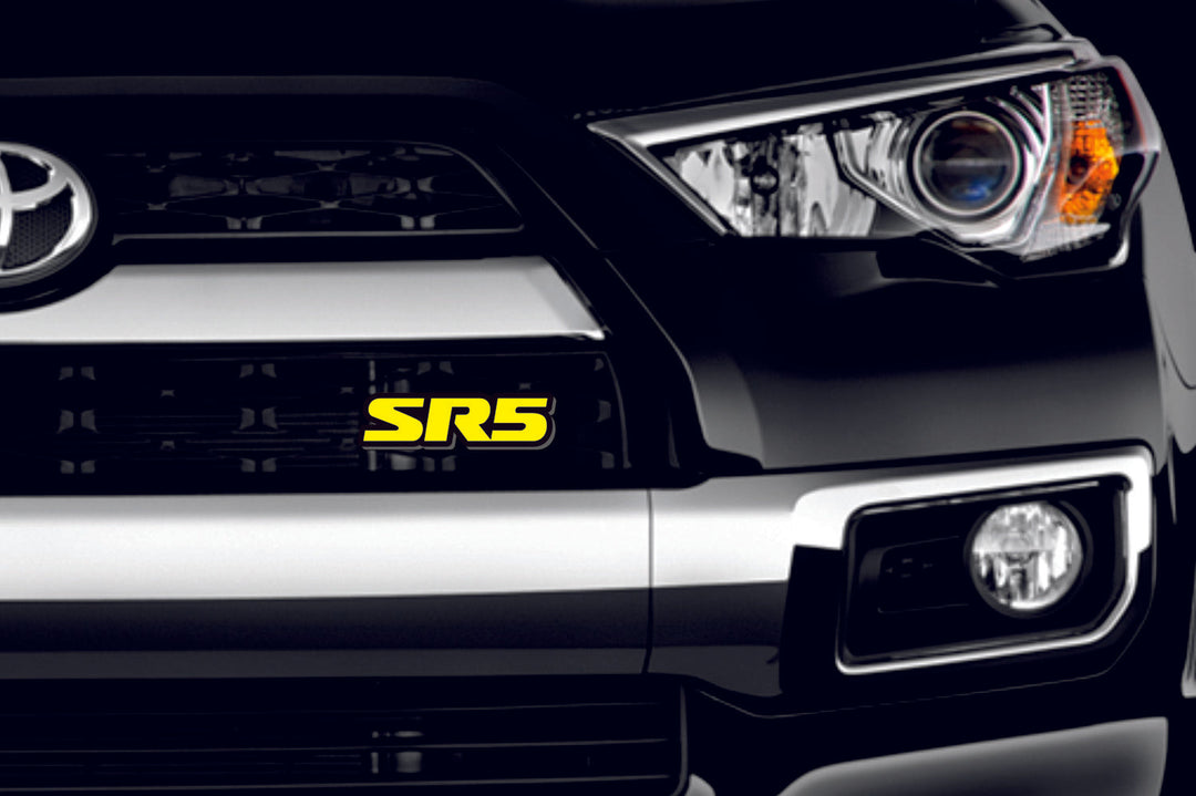 Toyota Radiator grille emblem with SR5 logo (Type 2) – decoinfabric