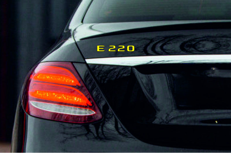 Mercedes tailgate trunk rear 3D emblem with E220 logo (type MIXT ...