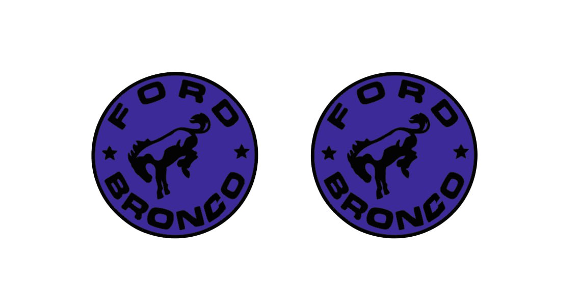 Ford Bronco emblem for fenders with Bronco logo (Type 2) | decoinfabric