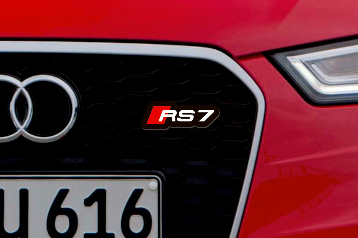 Audi Illuminated LED Radiator Grille Emblems and Badges with RS7 logo ...
