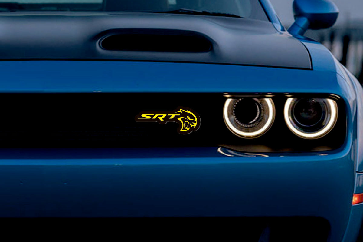 Dodge Illuminated LED Radiator Grille Emblems and Badges with SRT Hell ...