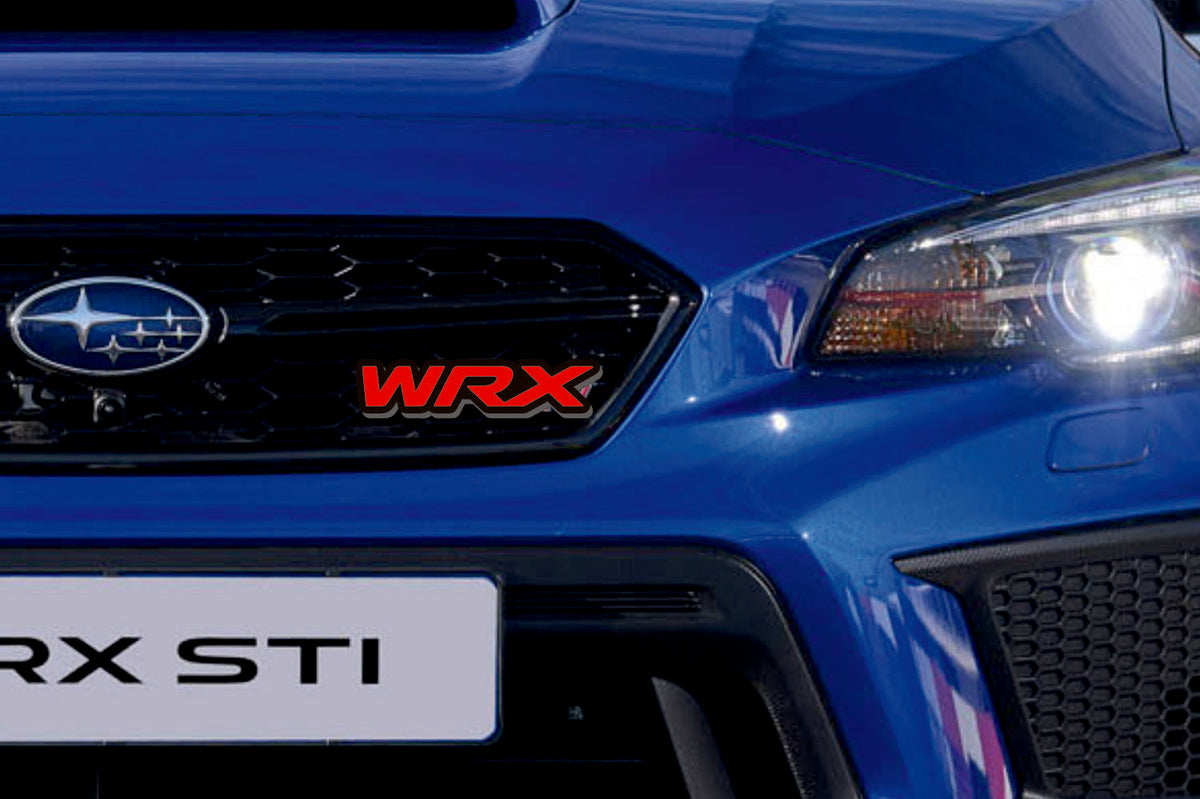 Radiator grille emblem with WRX logo | decoinfabric